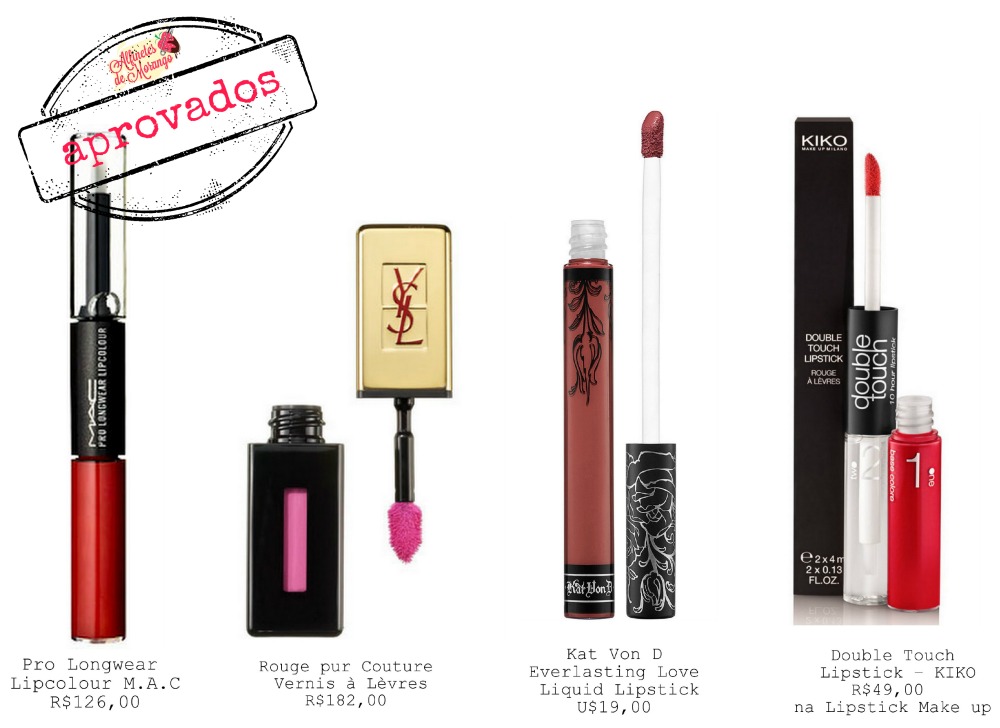 A febre do batom que dura muito: o que já testei. | Alfinetes de Morango