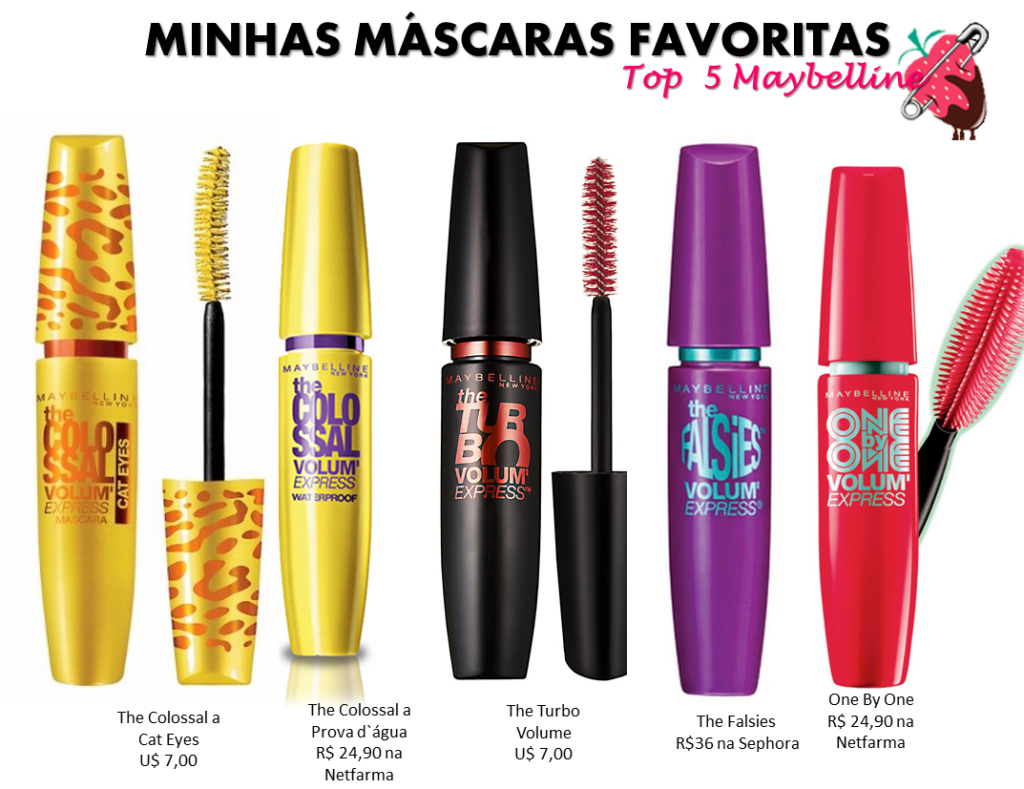 Top 5: rímel da Maybelline. | Alfinetes de Morango