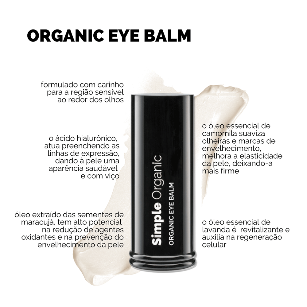 Balm de Olhos Simple Organic: para uma make sem craquelar